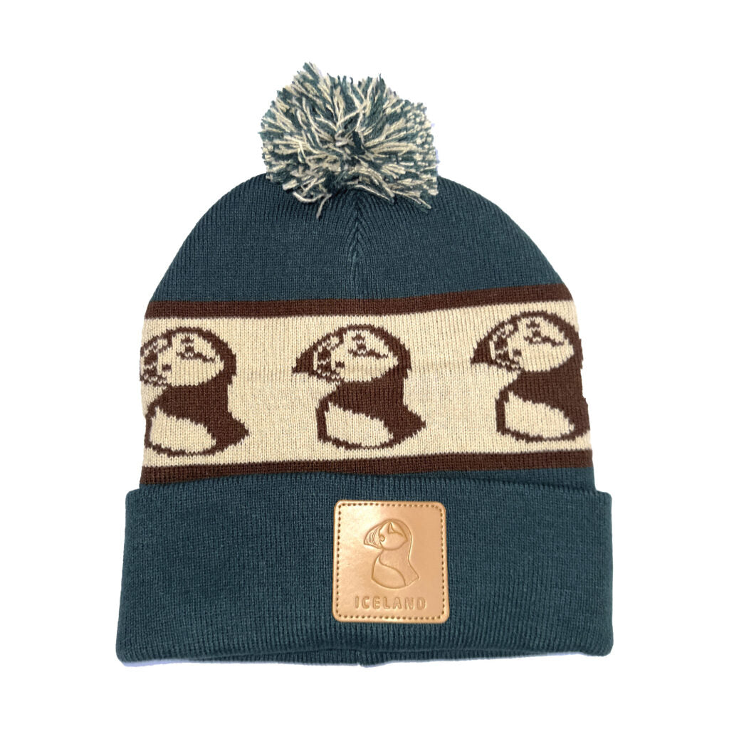 Frost knitted hat w.Puffin pattern – Nordicstore.net