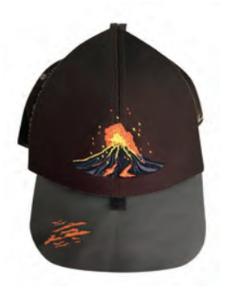 Cap Brown w embr. Volcano on cap and screen – Nordicstore.net
